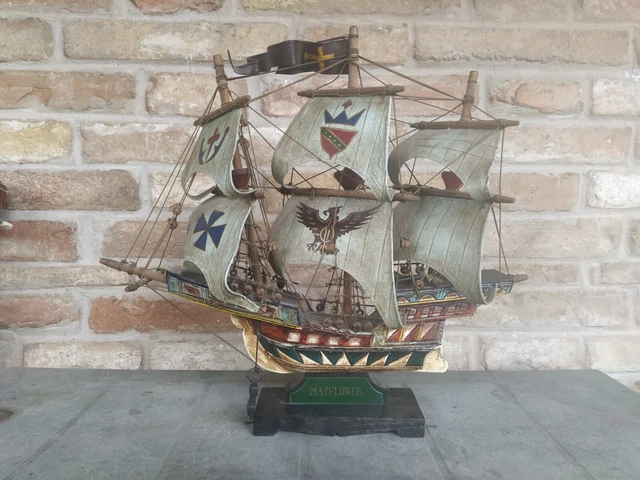MODELLO NAVE VELIERO Mayflower ship model Anni '60 Raro EUR 159,00 ...