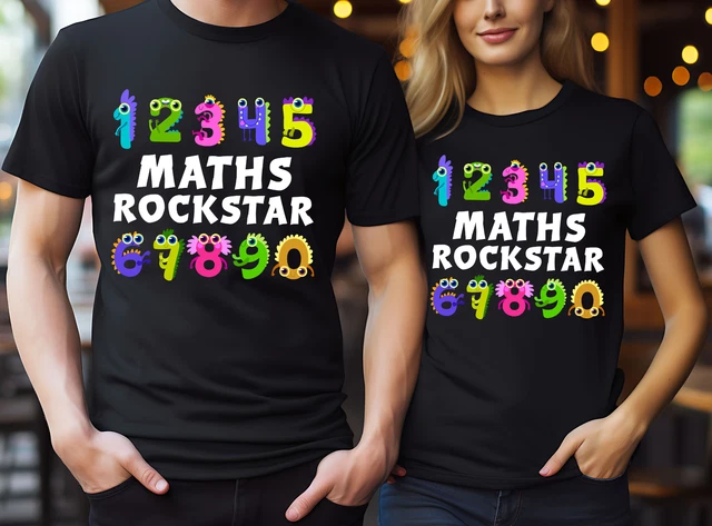 NUMBERS DAY 2024 Maths Rockstar School Fun Gift Funny Mens Womens T ...