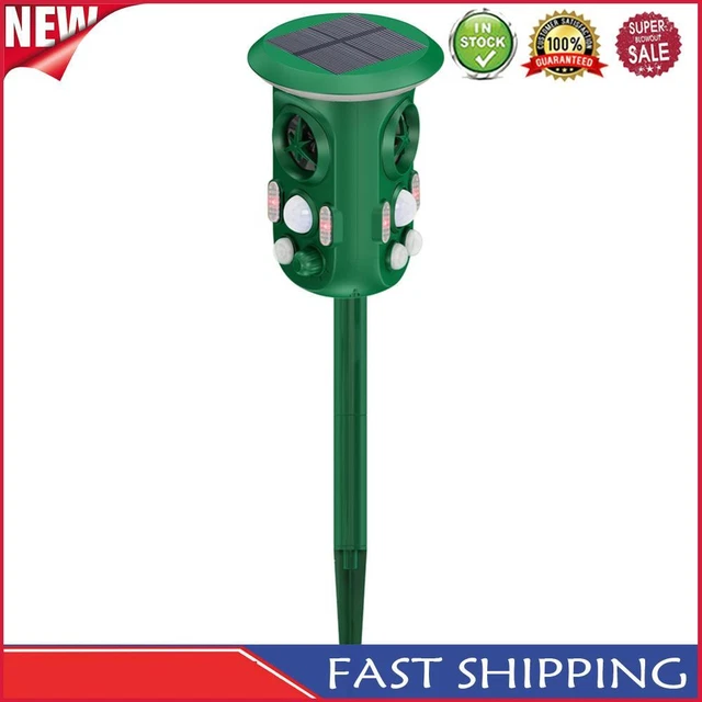 ULTRASONIC PET DOGS Repeller Effective Mice Scarer for Outdoor Garden ...