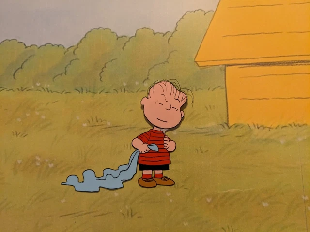 PEANUTS ANIMATION CEL Charles Schulz Art Charlie Brown And Snoopy ...