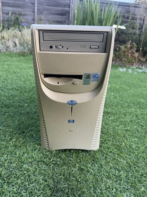 RETRO VINTAGE HEWLETT Packard BRIO Computer Pentium 3 800EB MHz Powers ...