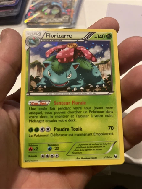 CARTE POKÉMON FLORIZARRE 3/108 HOLO Cosmic Promo Noir & Blanc PROCHE ...