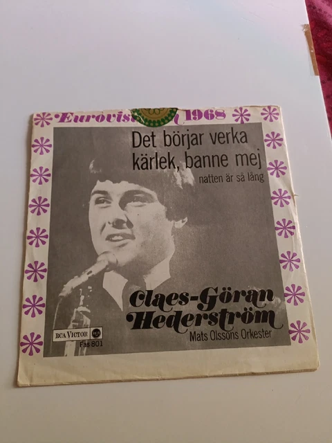 EUROVISION SWE68 CLAES-GORAN Hederstrom 'Det Borjar Verka Karkek,Banne ...