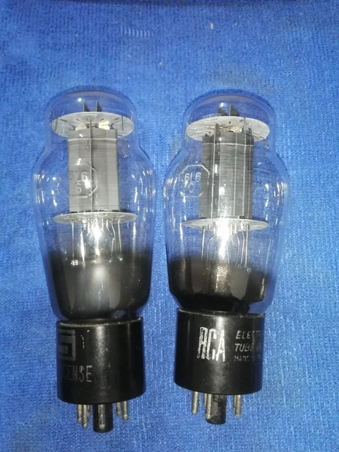PAIR VINTAGE POWER Pentode Tubes 6L6G ATES / RCA,[][] gettr tstd TV7 ...