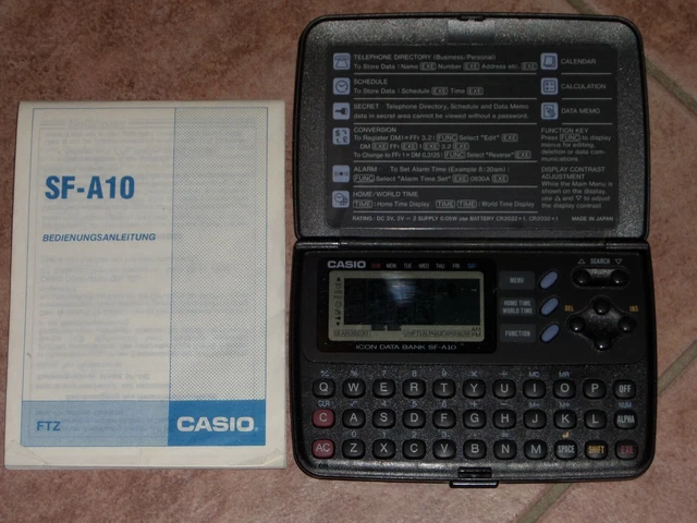 CASIO SF-A10 ICON DATA BANK; Nostalgischer Minicomputer, Organizer ...