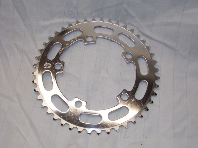 OLD SCHOOL VINTAGE bmx Sugino chainring 44 tooth in chrome show ...