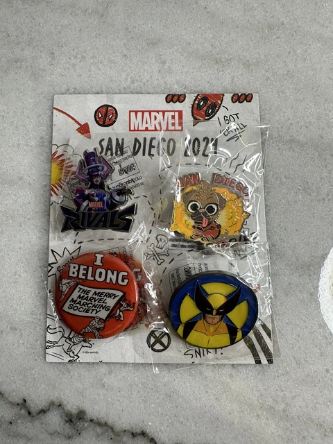 COMPLETE SDCC 2024 Exclusive Marvel Deadpool And Wolverine Pin & Button ...