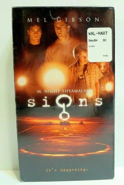 SIGNS VHS VIDEO tape FACTORY SEALED New walmart sticker Scifi hollywood ...