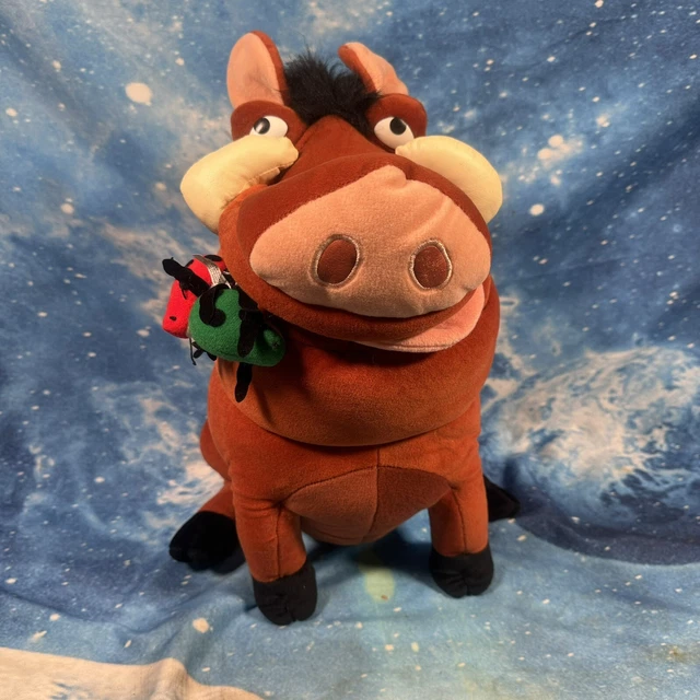 DISNEY THE LION King Pumbaa Plush Soft Toy 15" Grubs Official Pumba ...