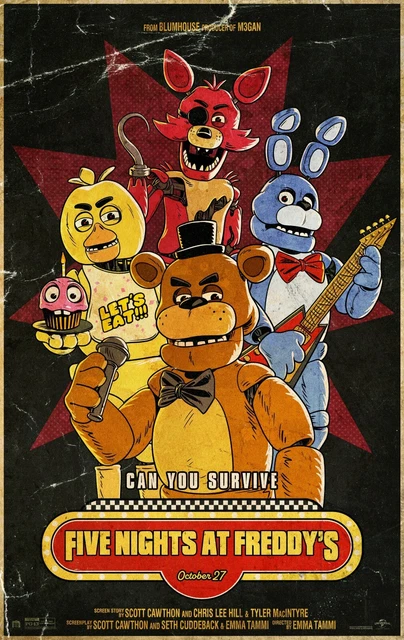 FIVE NIGHTS AT FREDDY'S - Affiche de Cinéma - Poster du Film - Halloween EUR 24,90 - PicClick FR
