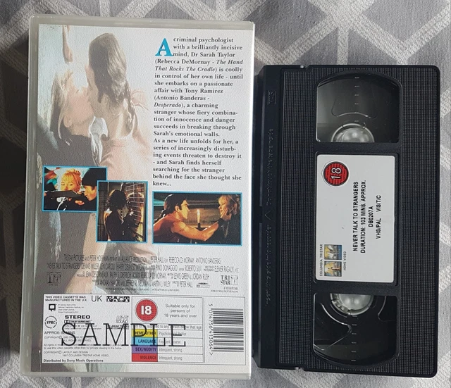 NEVER TALK TO STRANGERS (VHS) BIG BOX TIMECODE - Rebecca DeMornay ...