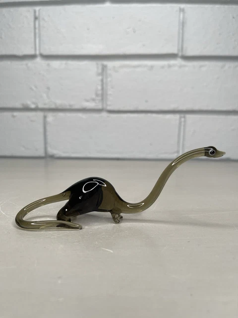 ART GLASS BRACHIOSAURUS Long Neck Dinosaur/Loch Ness Nessie? Small ...