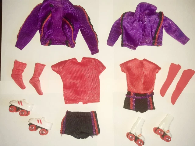 BARBIE VINTAGE 80'S Roller Skater Barbie And Ken Ensembles Complete ...