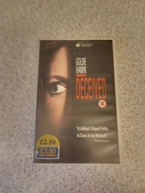 DECEIVED BIG BOX Ex Rental Uk Pal Vhs Touchstone Goldie Hawn John Heard ...