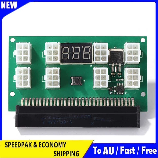LED DISPLAY 750W PSU Breakout Board 8 Ports PCIe 6 Pin for DPS-1200QB ...