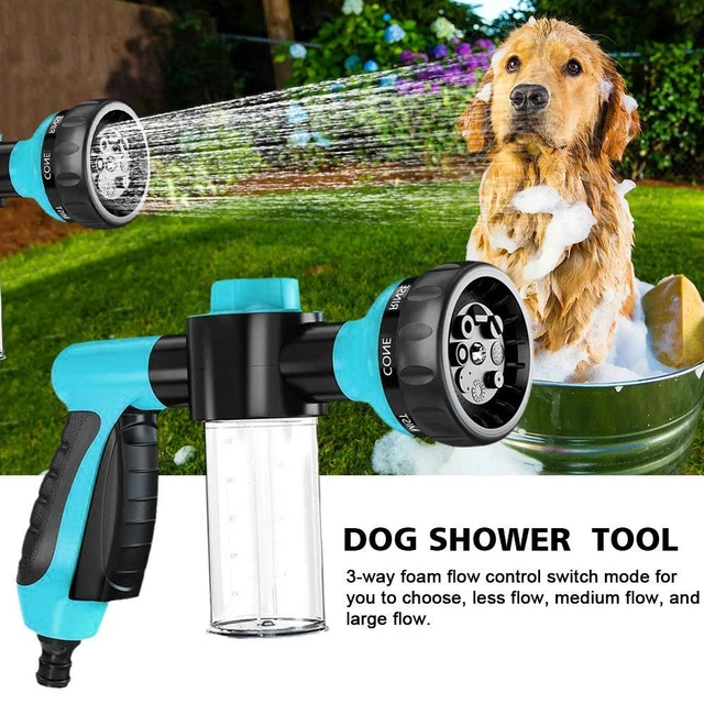DOG JET SPRAY-GUN WithS oap-Dispenser- Pup injectio Portable F2X3 £11. ...