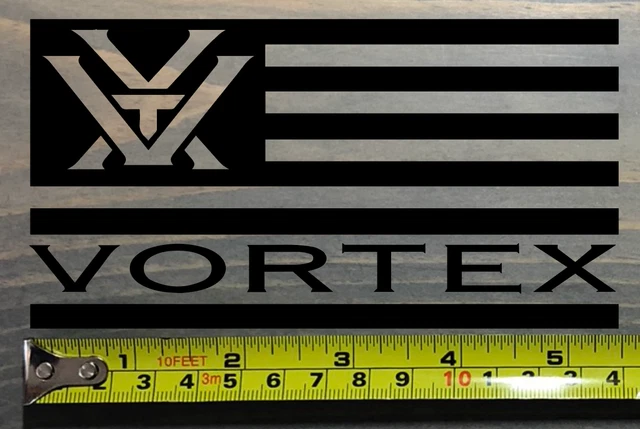 VORTEX OPTICS STICKER Decal Tactical Flag Gear Gun Black 5.5" Guns ...