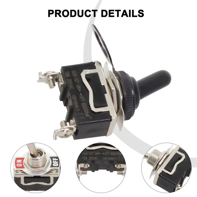 1 PACK 12V Heavy Duty Toggle Flick Switch ON/OFF Car Dash Light Metal ...