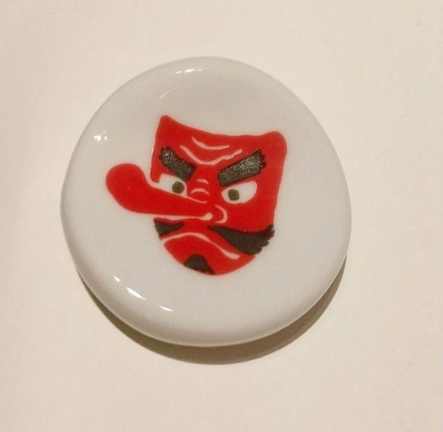 CHOPSTICK REST SARUTAHIKO Tengu Ceramic Paper weight Heavy stone Akita ...