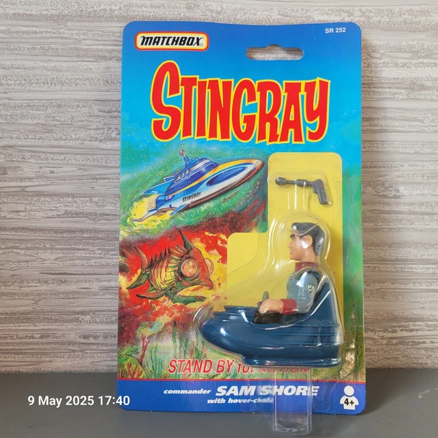 VINTAGE 1992 MATCHBOX Stingray Commander Sam Shore+Hover Chair ...