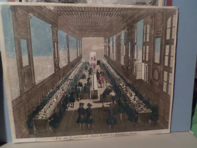 GRAVURE ANCIENNE . Hotel Des Invalides Paris . 18 Eme Siecle EUR 150,00 - PicClick FR