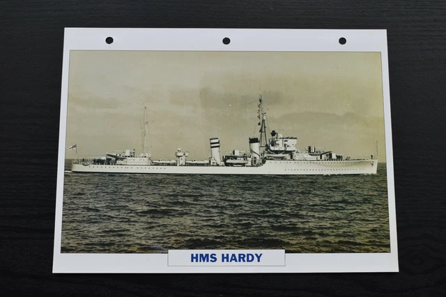 NAVAL DESTROYERS HMS Hardy 1936 Destroyer Leader Photo Print Maxi Card ...