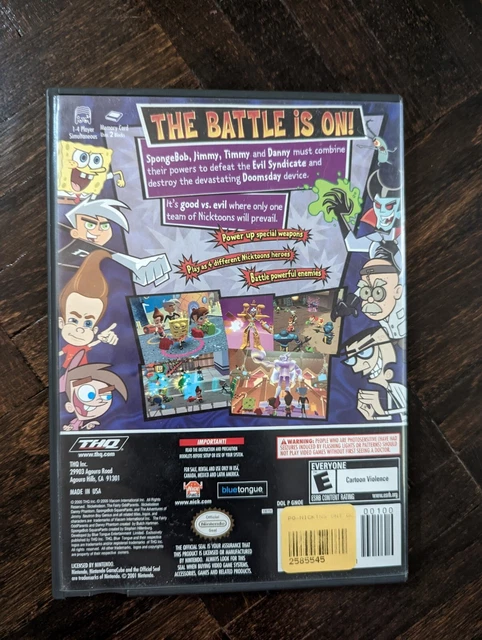 NICKTOONS UNITE (NINTENDO GameCube) SpongeBob Neutron Nickelodeon Kids ...