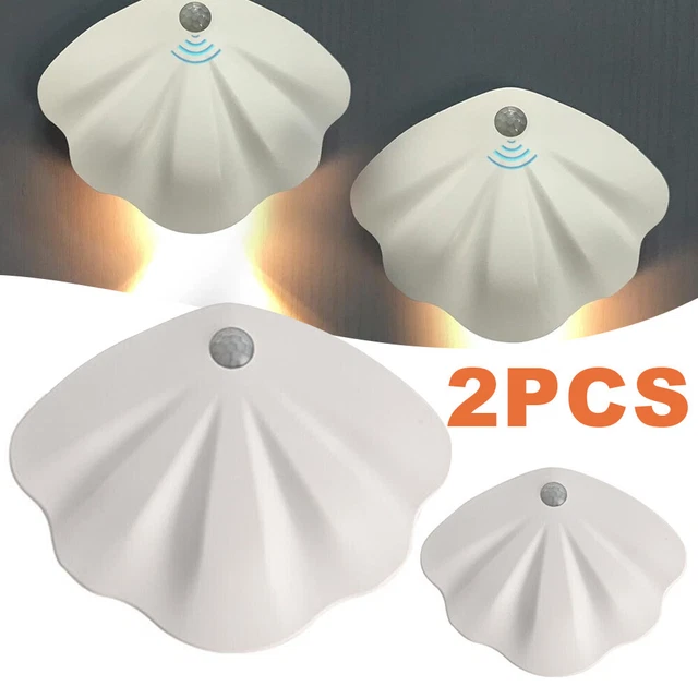 SHELL-SHAPED WALL LAMP Wireless Magnetic LED Wall Light With Motion ...