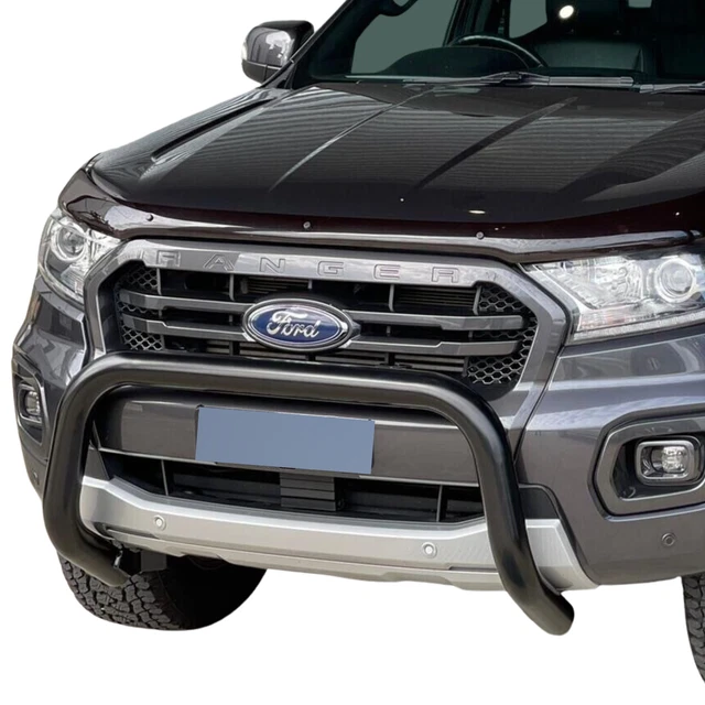 BLACK STEEL NUDGE Bar for Ford Ranger PX1/2/3 2011-2021 Sensor ...