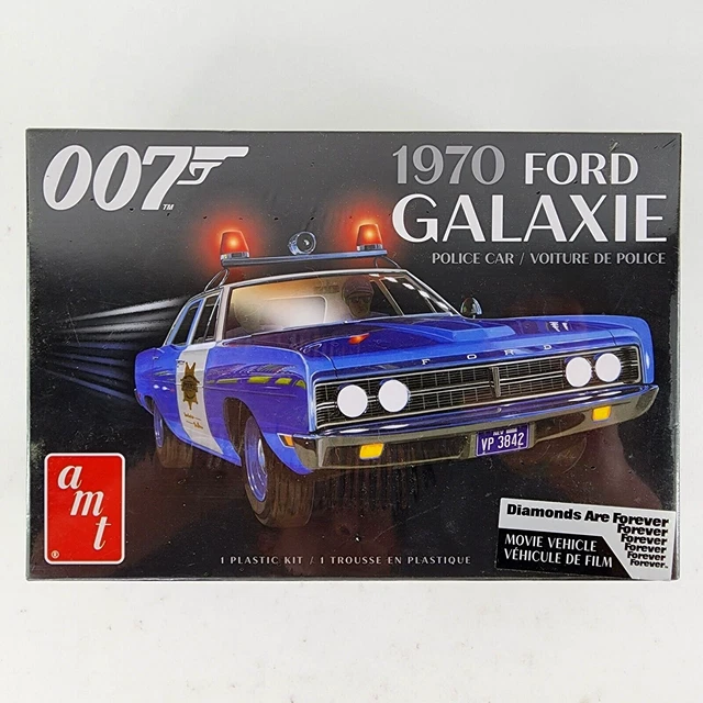 007 JAMES BOND 1970 Ford Galaxie Police Car Model Kit 1:25 by AMT ...
