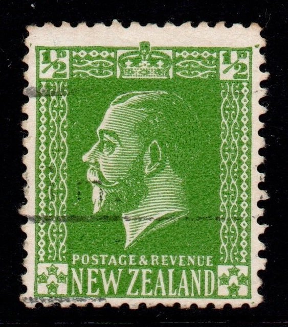 NEW ZEALAND 1915 1/2d GREEN KING GEORGE V (SURFACE) STAMP VFU $0.50 ...