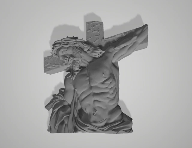 3D MODEL STL File for CNC Router Laser and 3D Jesus on Cross Model $9. ...