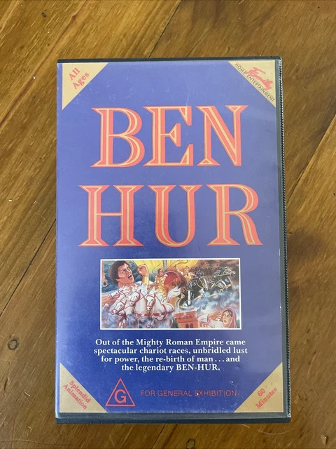 BEN HUR VHS Video Tape Movie Animated Cartoon 1987 Family Home ...