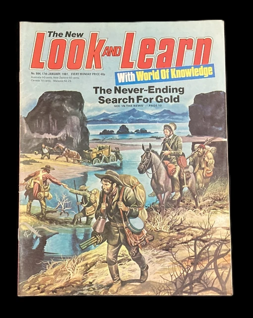 VINTAGE LOOK AND Learn Magazine No.984 Comic Book 17 Jan 1981 Knowledge ...