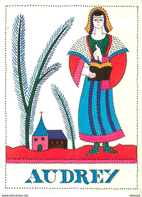 PRÉNOMS - AUDREY - Pointillisme - Art illustration - CPM - Carte Neuve ...