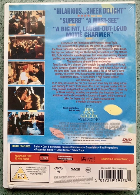My Big Fat Greek Wedding Dvd 2003 Cert Pg R2 New Sealed ππΉ Β£3 60