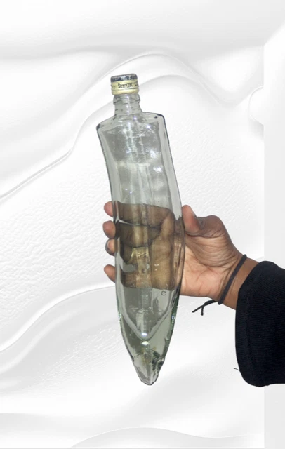 VINTAGE LONG UNIQUE Shaped Glass Bottle "Sikkim Distilleries Ltd", Old ...