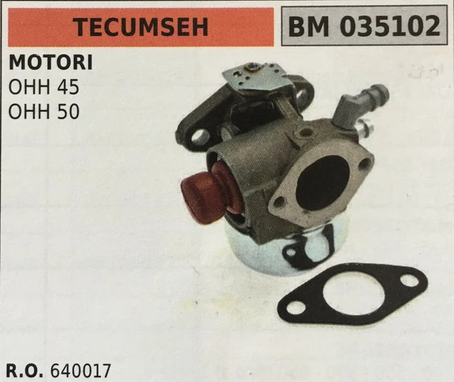 CARBURATEUR A CUVE BRUMAR Tecumseh BM035102 Moteurs Ohh 45 - Ohh 50 EUR ...