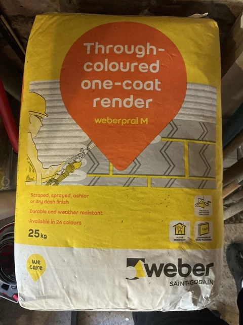 WEBERPRAL MONOCOUCHE RENDER9 X 25kg Bags Silver Pearl £0.73 - PicClick UK