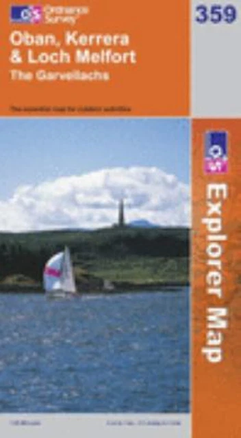 CARTE OS EXPLORER D'Oban, Kerrera Et Loch Melfort De L'Ordnance Survey ...