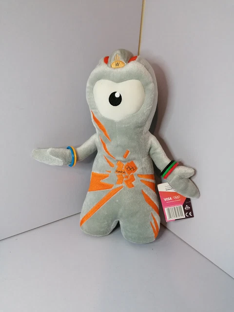 LONDON 2012 WENLOCK Olympic mascot plush soft toy tagged 12 inches tall ...