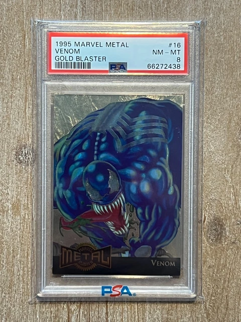 1995 MARVEL METAL Gold Blaster Venom #16 PSA 8 Neuf Neuf Mt EUR 38,98 ...