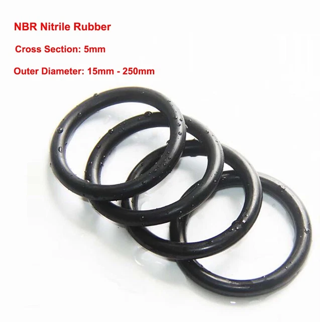 O-RING SEALS WASHERS NBR Nitrile Rubber Cross Section 5mm Oil Sealing ...