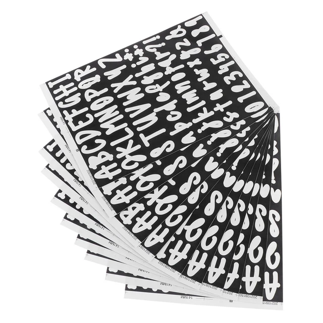 10 SHEETS LETTER Label Sticker Vinyl Pvc Alphabet Stickers Mailbox £8. ...