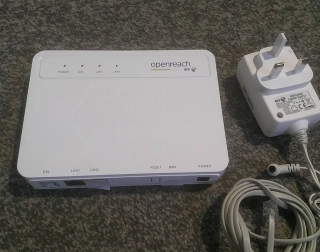 BT OPENREACH HUAWEI HG612 Model 3B VDSL FTTC Fibre Modem EchoLife ADSL ...
