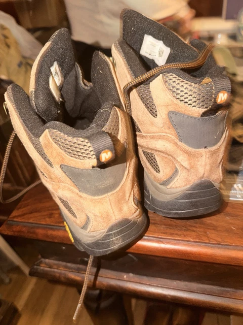 MERRELL MOAB 3 Mid Waterproof Men’s Size 14 Wide Hiking Boots Brown ...