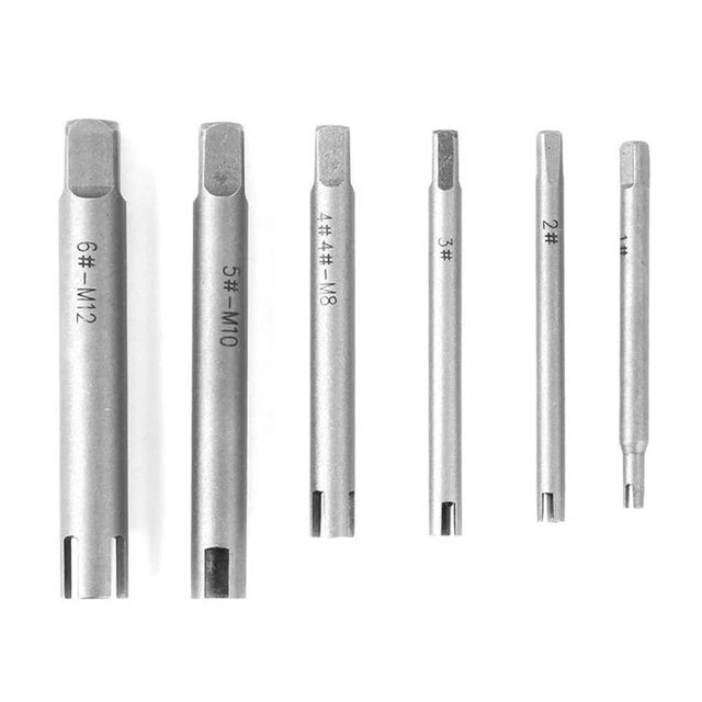 SCREW TAP EXTRACTOR Dies M4/M5/M6/M8/M10/M12 Tap Wrench 6pcs Alloy ...