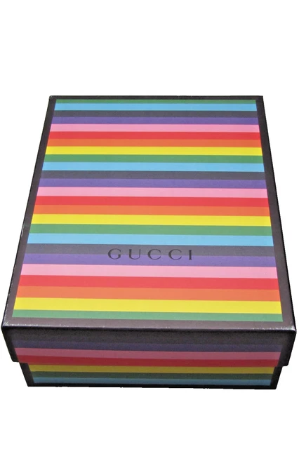 LIMITED EDITION GUCCI Rainbow Stripe Shoe Box Storage (XL) & Gift Bag ...