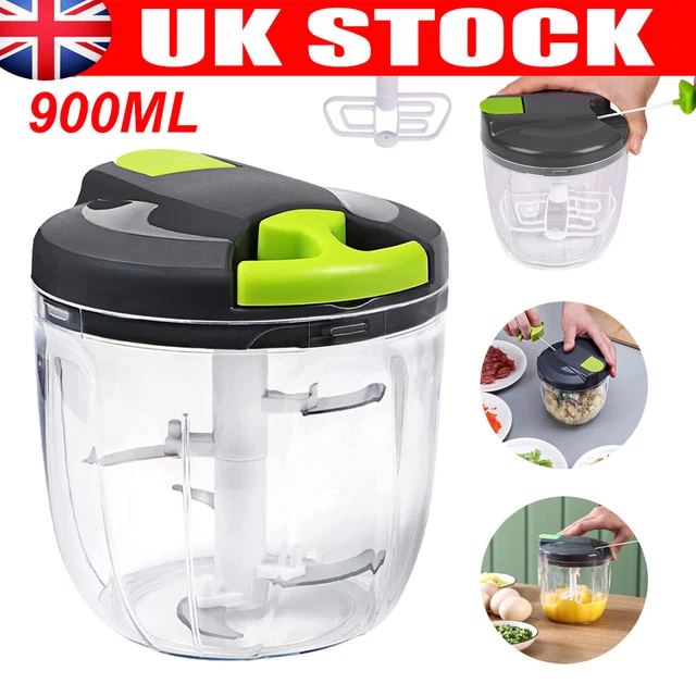 MANUAL PULL ROPE Vegetable Food Chopper Hand Held Pulling Slicer ...