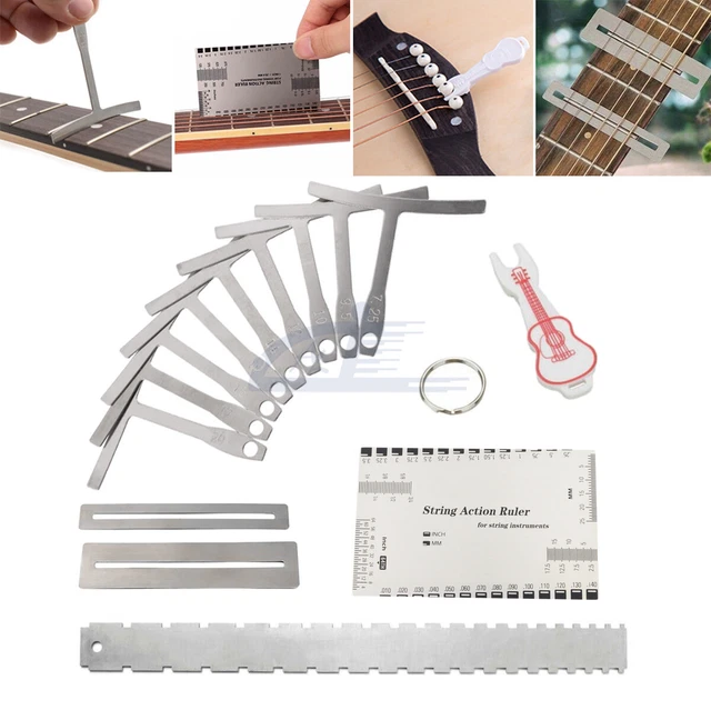 GUITAR NECK NOTCHED Straight Edge Luthier Tools Kit Understring Radius ...